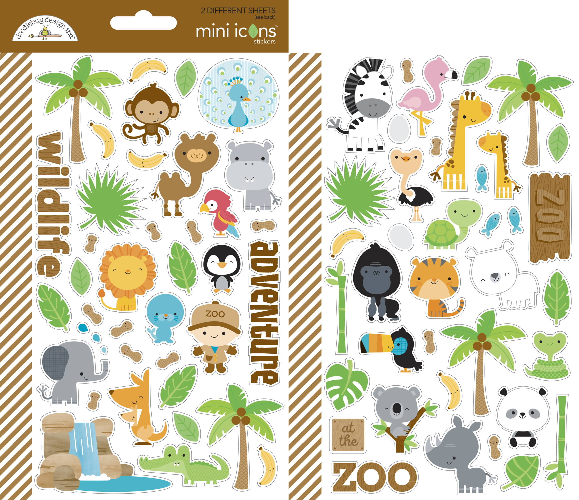 At the Zoo Mini Icons Stickers (5712) - Craftlines B.V.