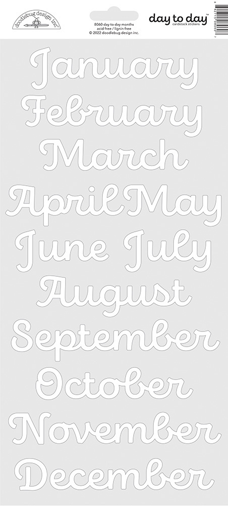 Day to Day Calendar Months Stickers (8060) - Craftlines B.V.