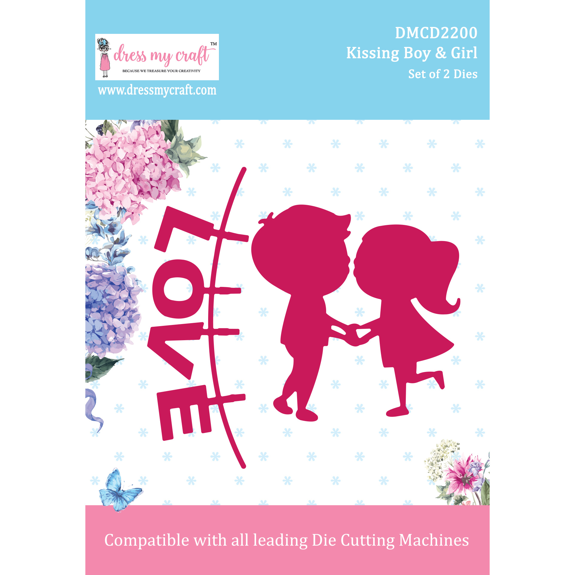 Cutting Die Kissing Boy & Girl (DMCD2200) - Craftlines B.V.