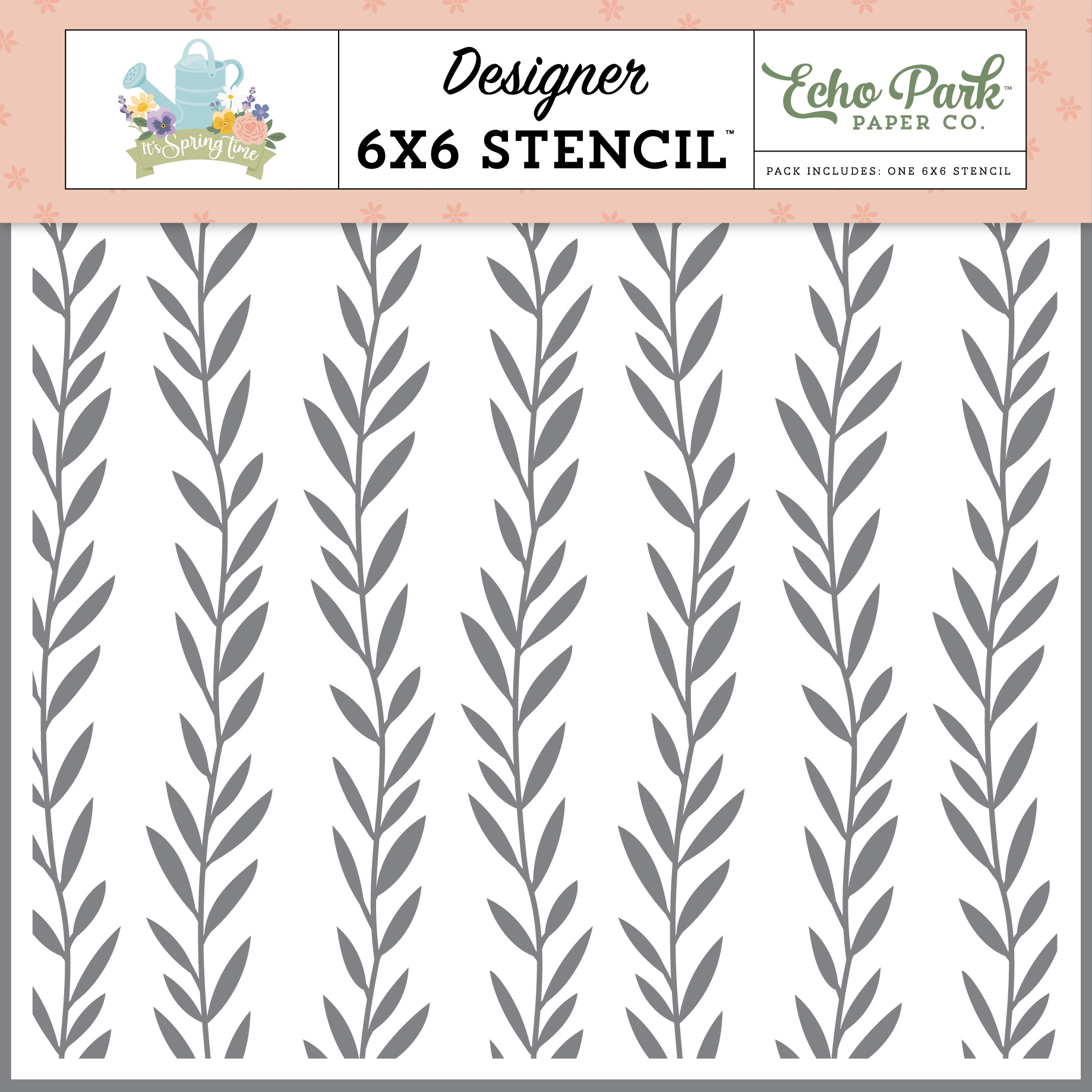 Spring Vines Designer Stencil (IST299033) - Craftlines B.V.