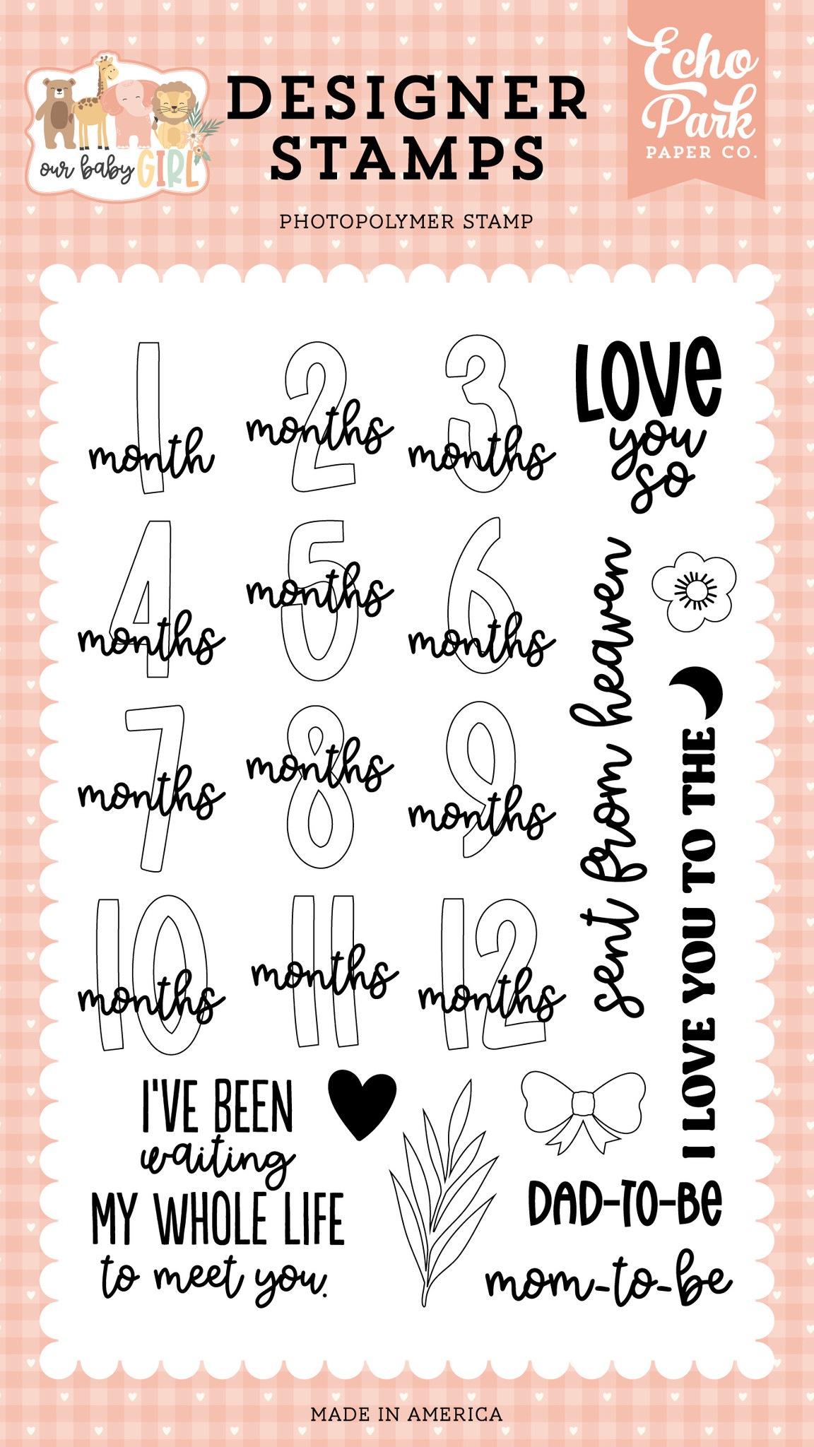 Our Baby Girl Months Designer Stamps (OBA301044) - Craftlines B.V.