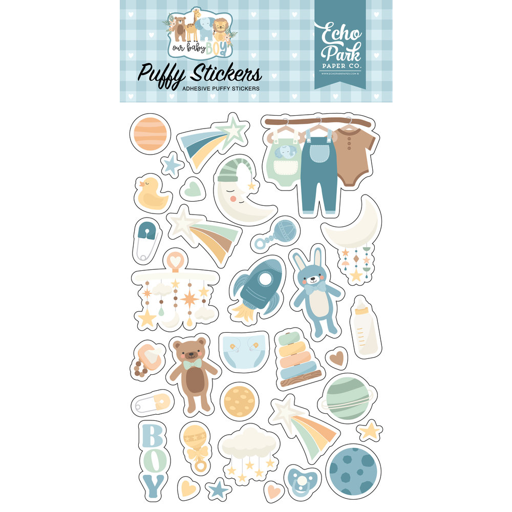 Our Baby Boy Puffy Stickers (OBB302066) - Craftlines B.V.