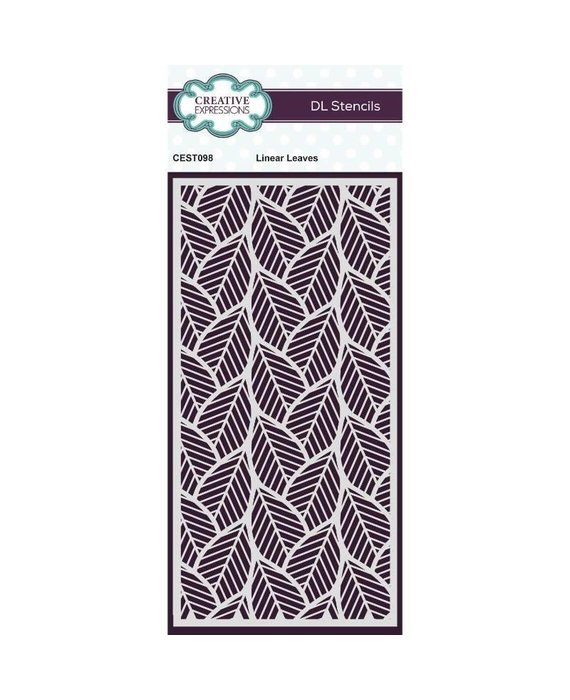 DL Stencil Linear Leaves (CEST098) - Craftlines B.V.