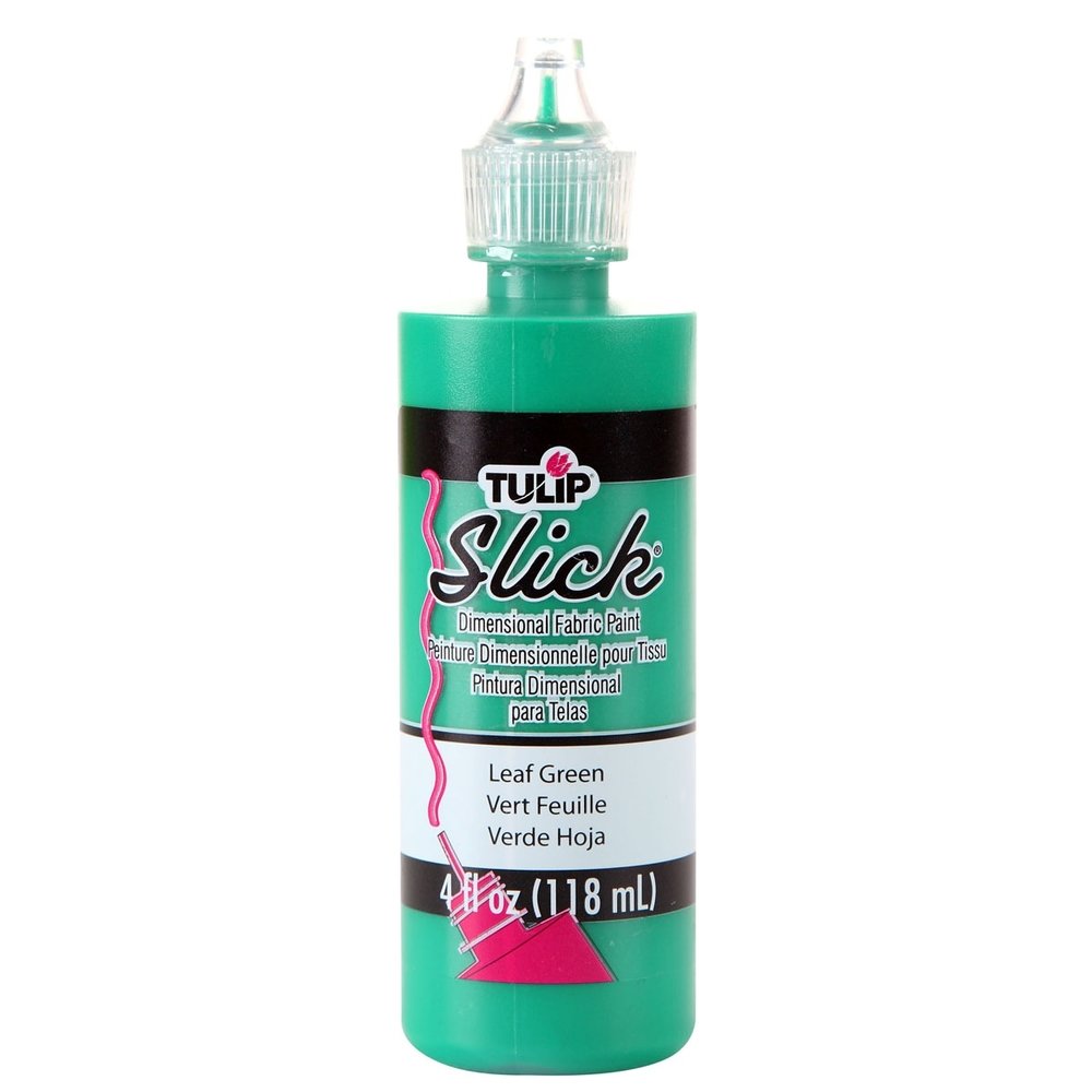 Slick Dimensional Fabric Paint Leaf Green 4 fl oz (41407) - Craftlines B.V.