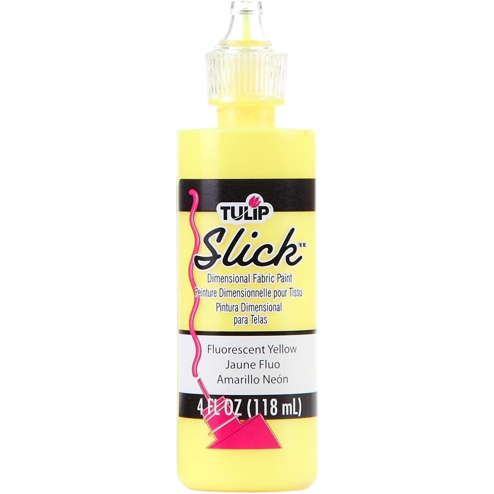 Slick Dimensional Fabric Paint Fluorescent Yellow 4 fl oz (41427 ...