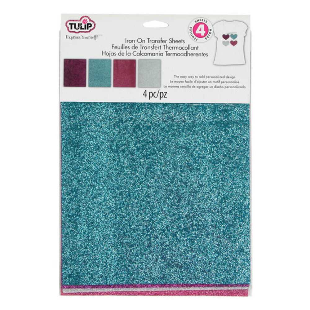 Iron-On Transfer Sheets Fashion Glitter Multi Urban (4pcs) (29043 ...