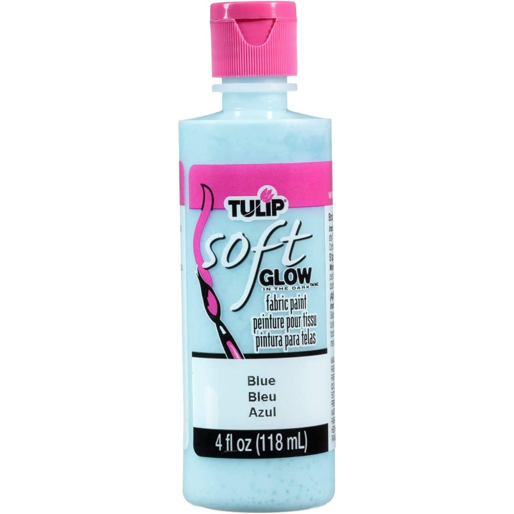 Glow In The Dark Brush-On Soft Fabric Paint Blue 4 fl oz (29105 ...