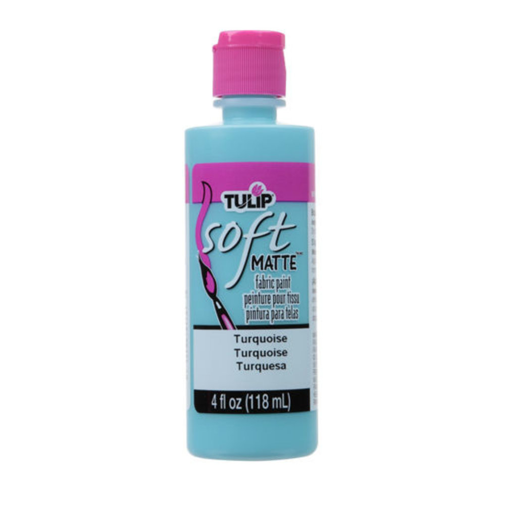 Matte Brush-On Soft Fabric Paint Turquoise 4 fl oz (21731) - Craftlines ...