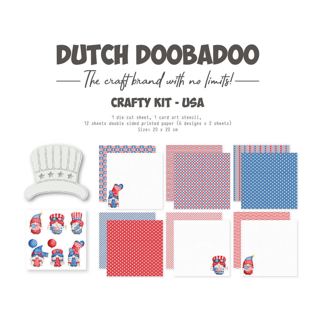 Crafty Kit 20x20 cm USA (473.005.039) - Craftlines B.V.