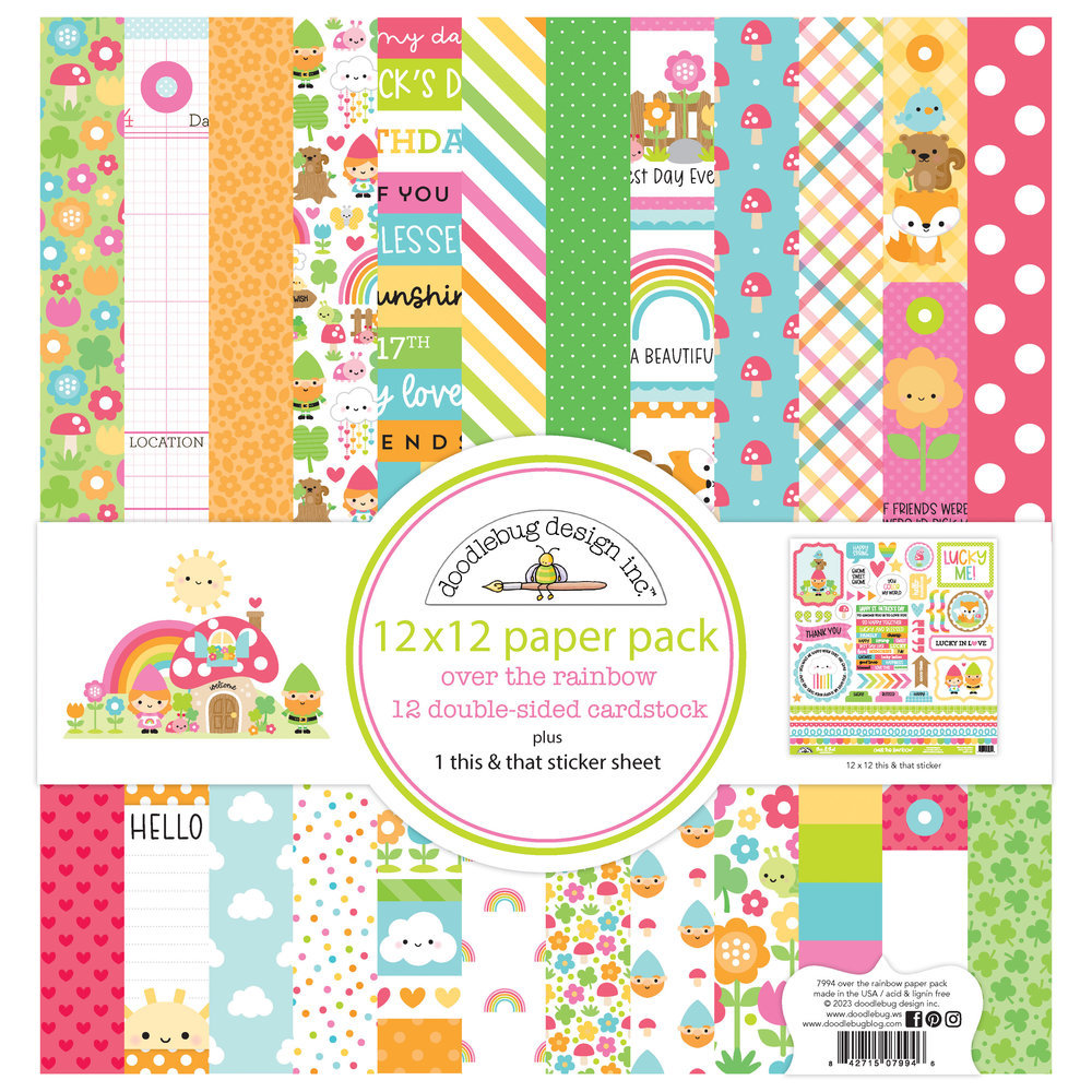 Over The Rainbow 12x12 Inch Paper Pack (7994) - Craftlines B.V.