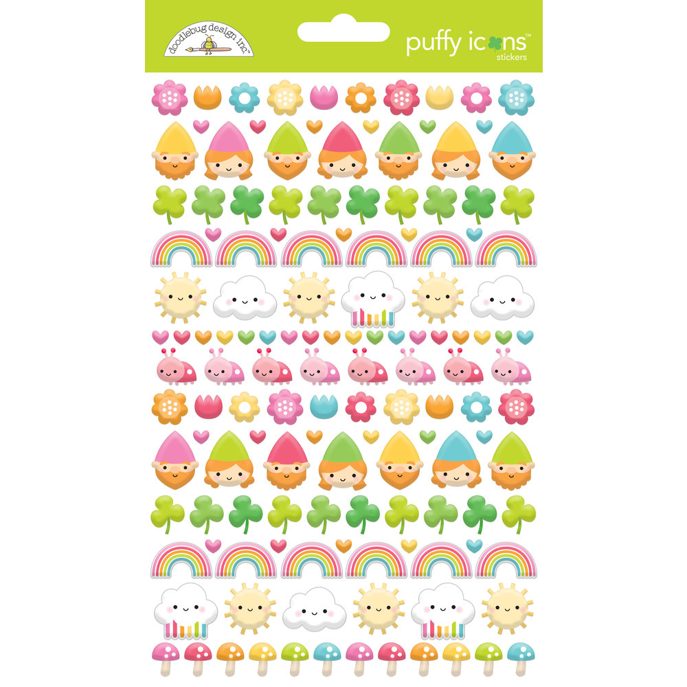Over The Rainbow Puffy Icons Stickers (7968) - Craftlines B.V.