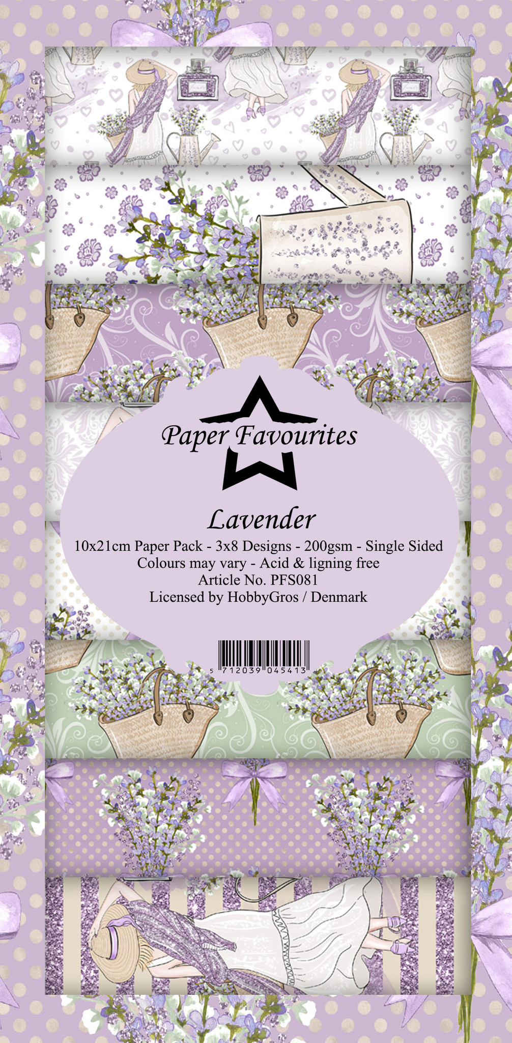 Lavender Slim Paper Pack (PFS081) - Craftlines B.V.