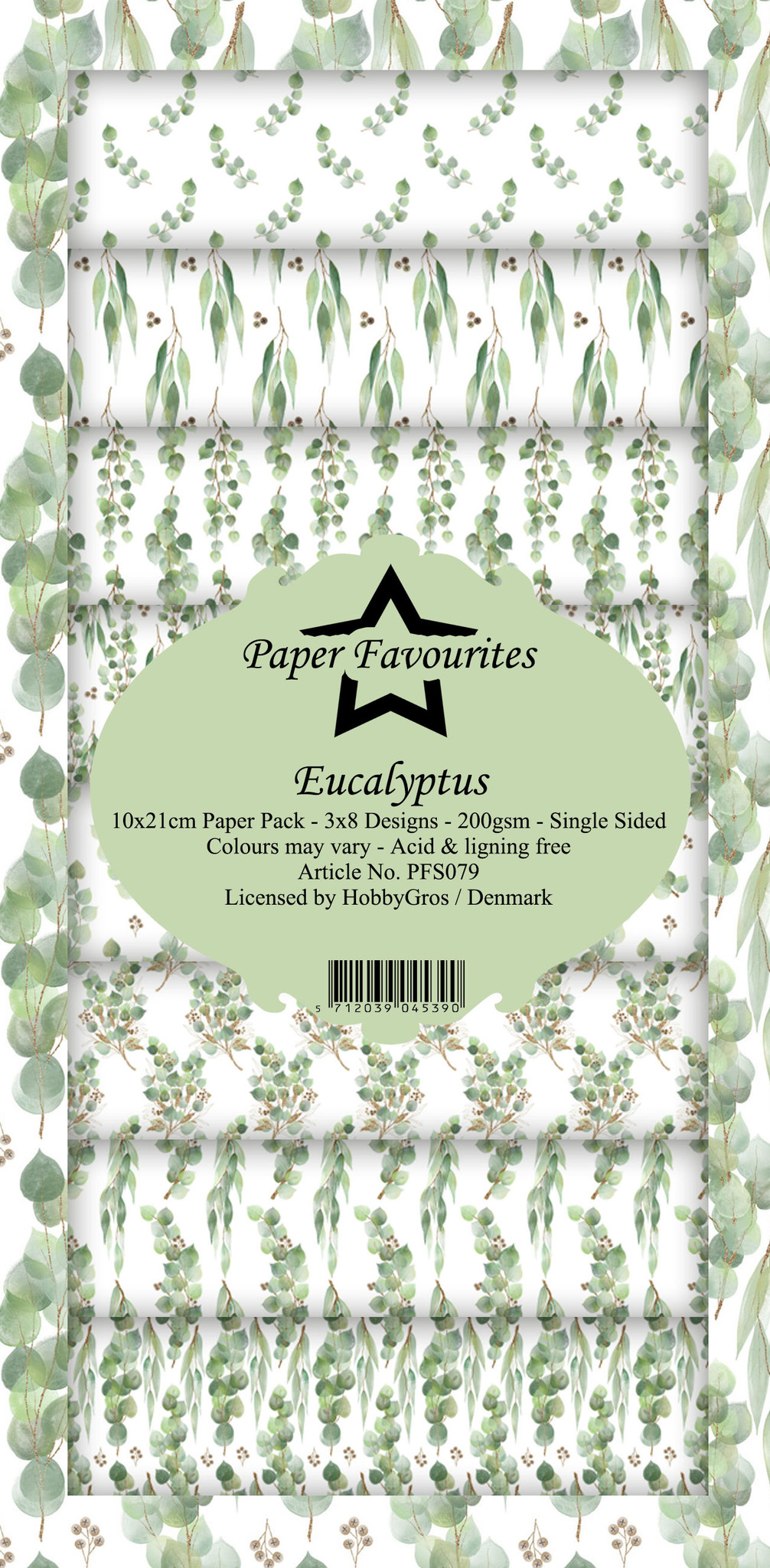 Eucalyptus Slim Paper Pack (PFS079) - Craftlines B.V.