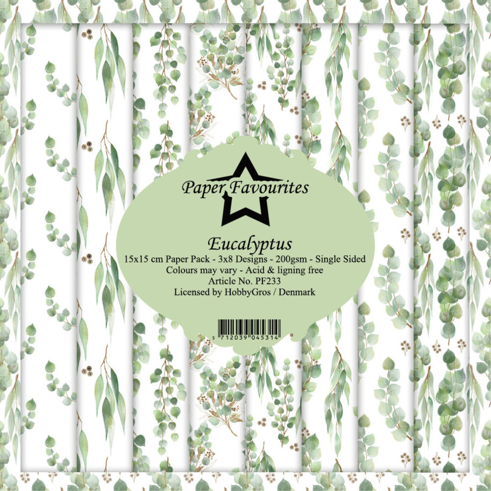 Eucalyptus 6x6 Inch Paper Pack (PF233) - Craftlines B.V.
