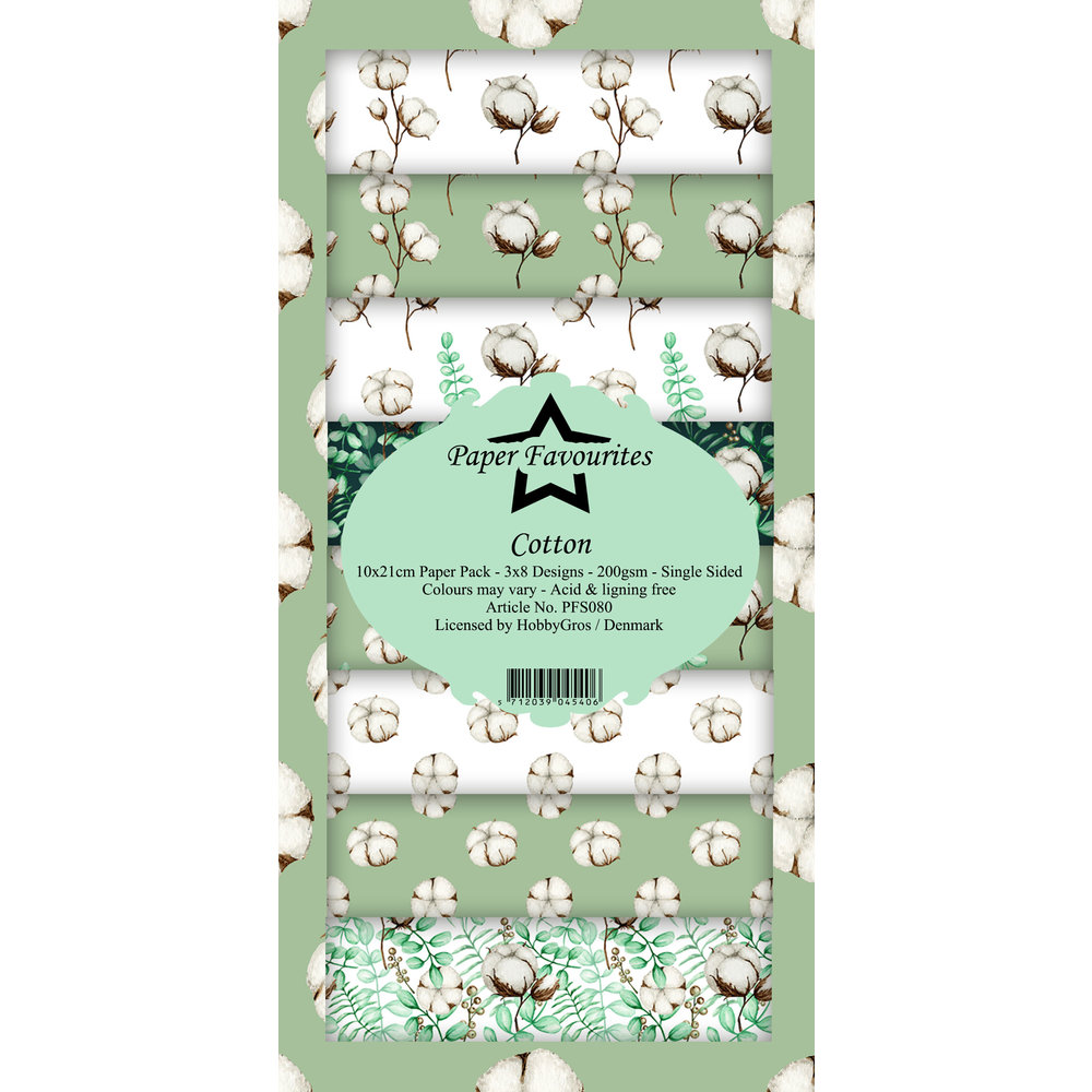 Cotton Slim Paper Pack (PFS080) - Craftlines B.V.
