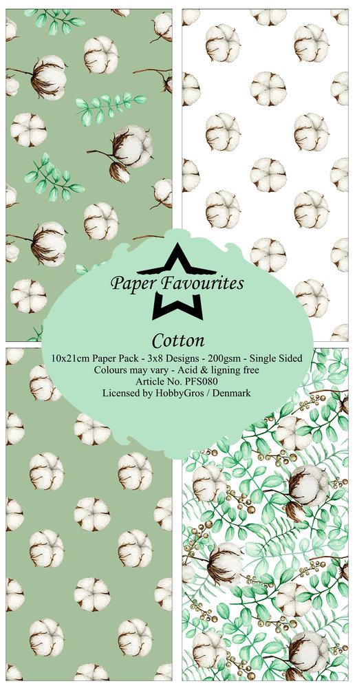 Cotton Slim Paper Pack (PFS080) - Craftlines B.V.