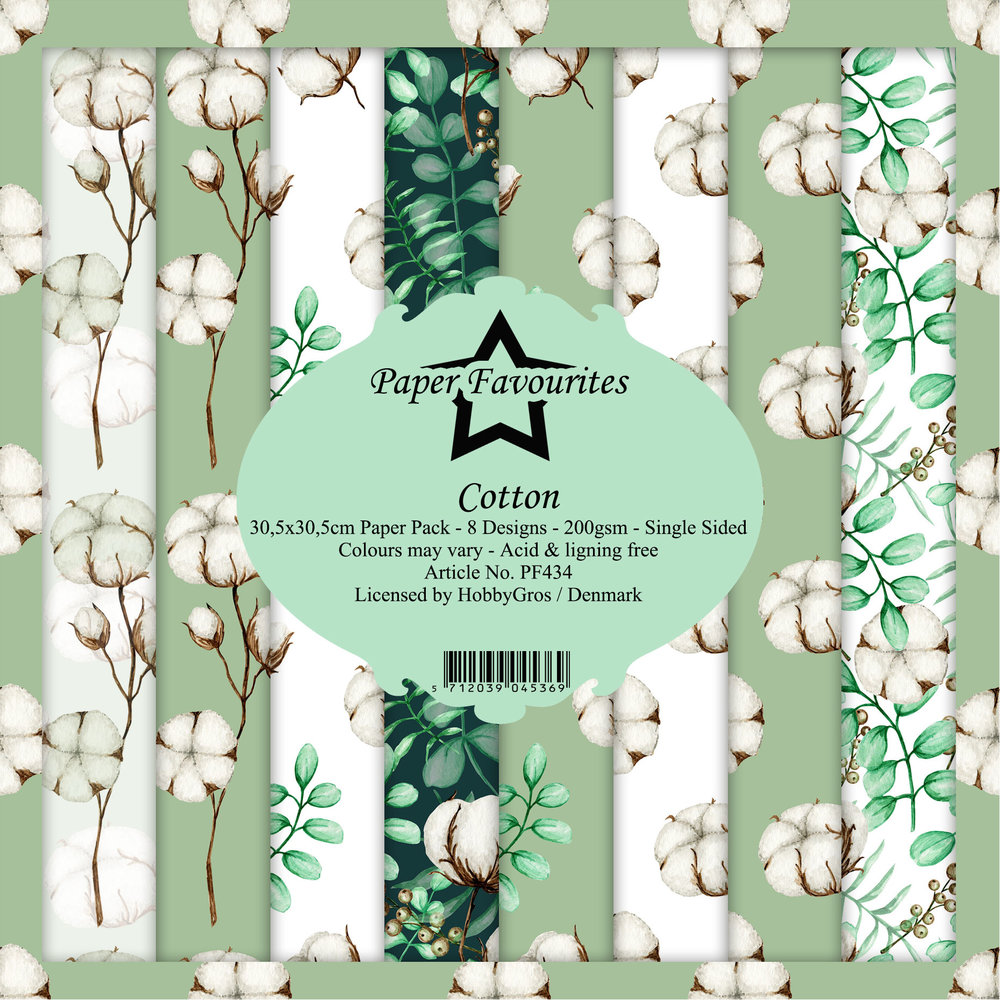 Cotton 12x12 Inch Paper Pack (PF434) - Craftlines B.V.