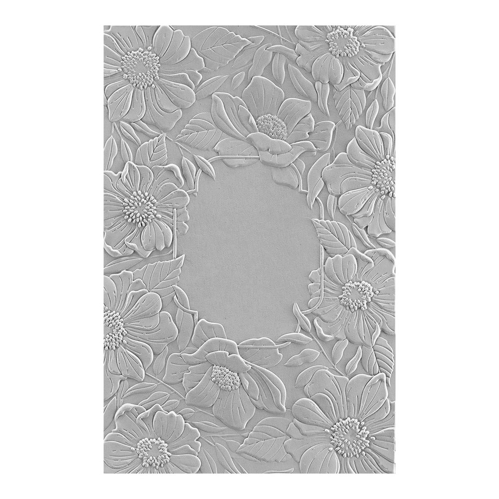 Four Petal Floral 3D Embossing Folder (E3D-053) - Craftlines B.V.