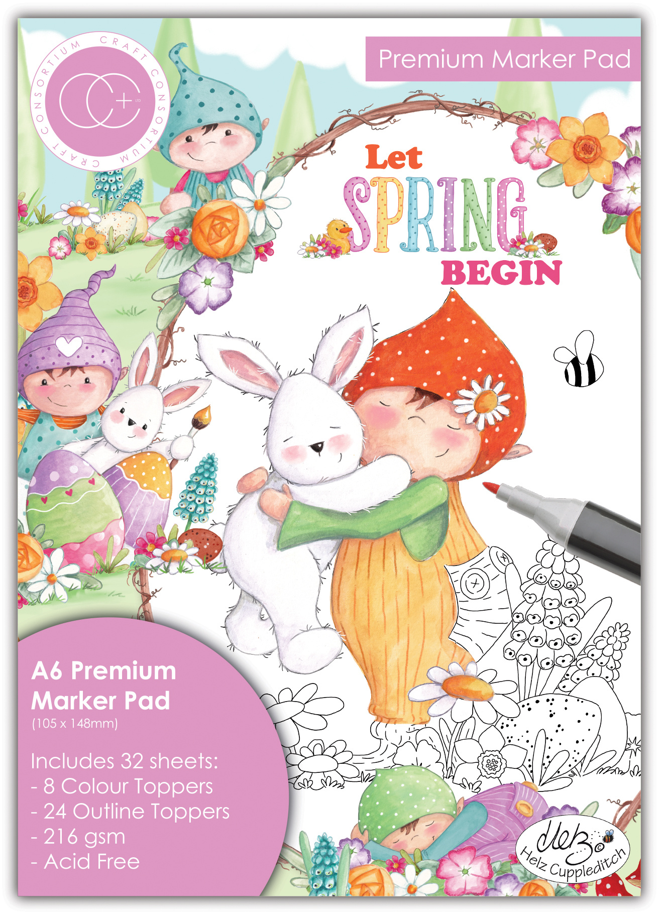 Let Spring Begin A6 Premium Marker Pad (CCPPAD041D) - Craftlines B.V.