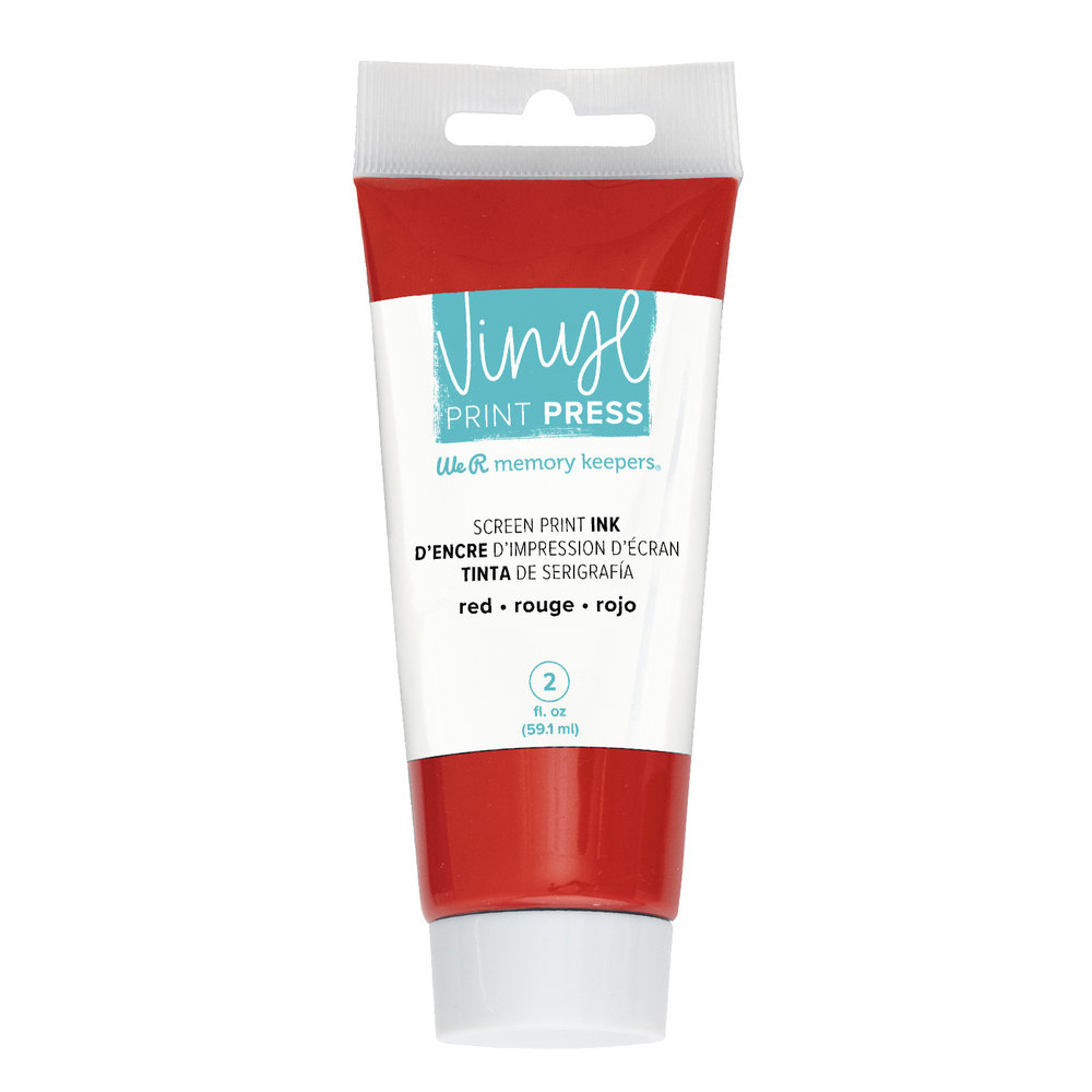 Vinyl Print Press Screen Print Ink Red 2 oz (60000738) - Craftlines B.V.