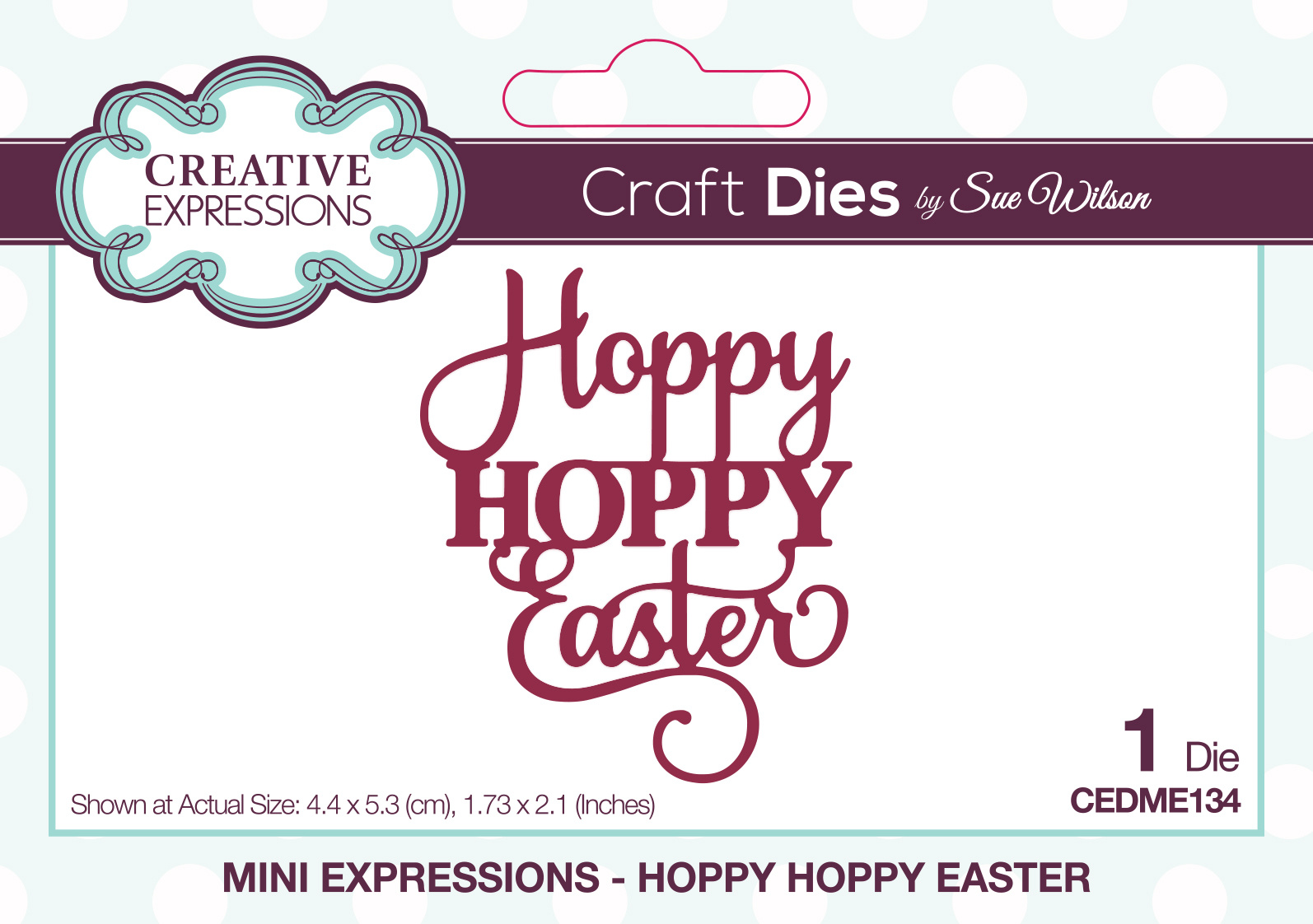 Sue Wilson Craft Die Mini Expressions Hoppy Hoppy Easter (CEDME134 ...