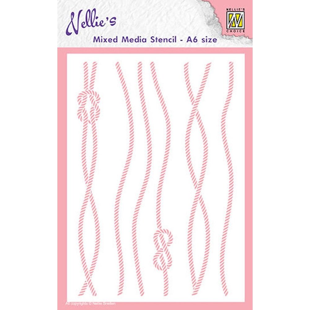 Mixed Media Stencil A6 Rope (MMSA6-018) - Craftlines B.V.
