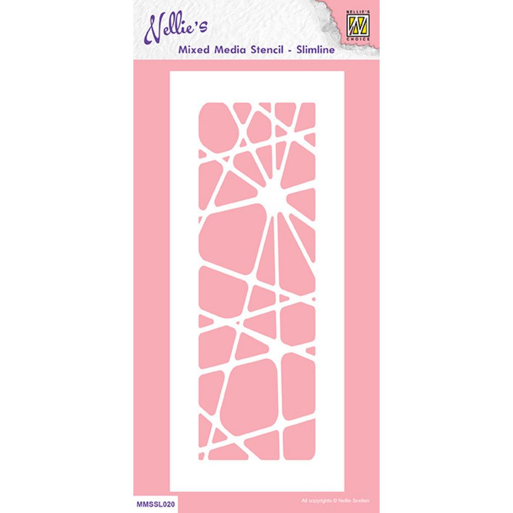 Mixed Media Stencil Slimline Abstract (MMSSL-020) - Craftlines B.V.