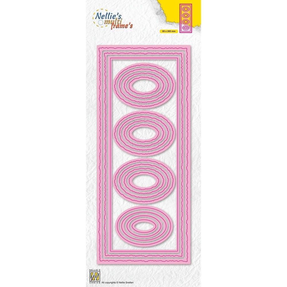 Nellie's Multi Frame Dies Slimlines Ovals (MFD141) - Craftlines B.V.