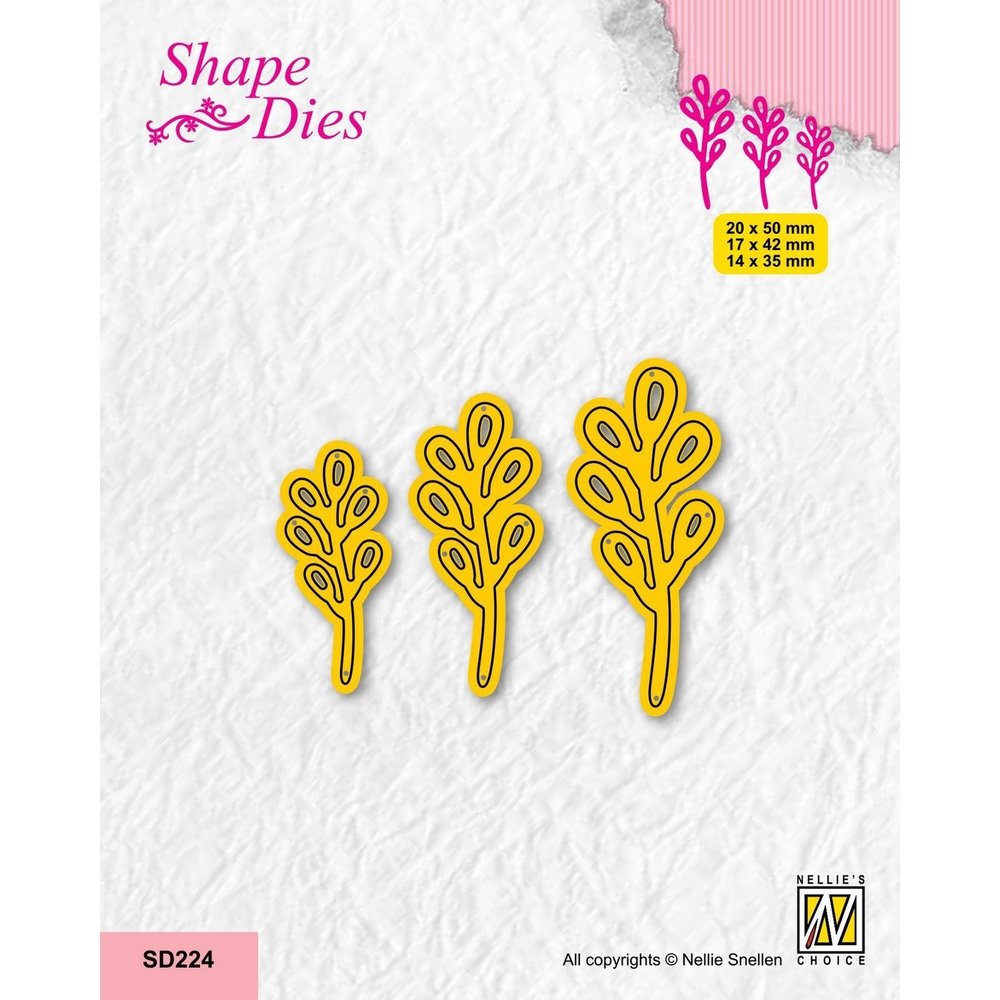 Shape Dies Set of 3 Branches 3 (SD224) - Craftlines B.V.
