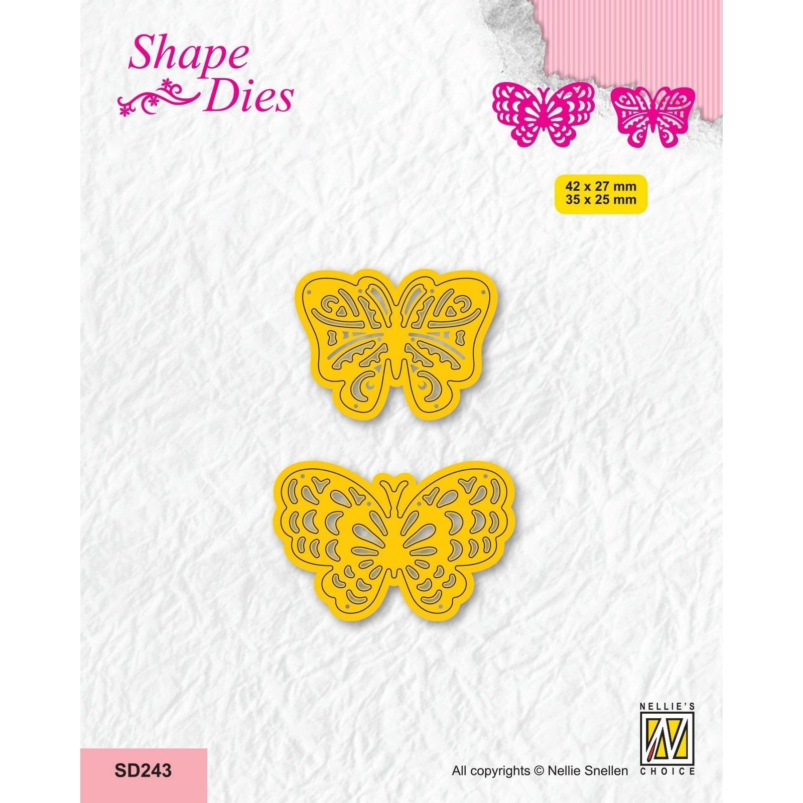 Shape Dies Two Butterflies 1 (SD243) - Craftlines B.V.