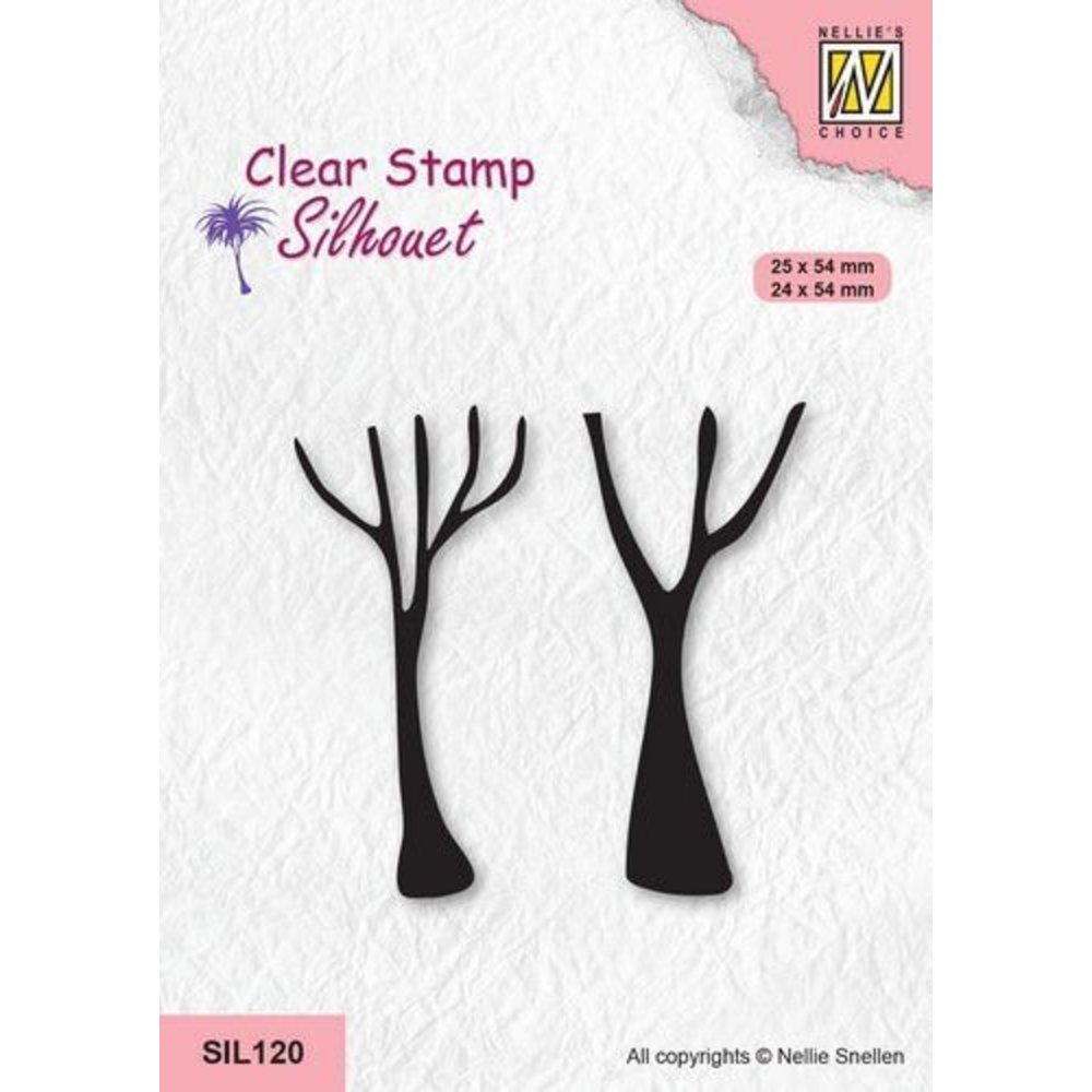 Silhouette Clear Stamps Tree Trunks (SIL120) - Craftlines B.V.