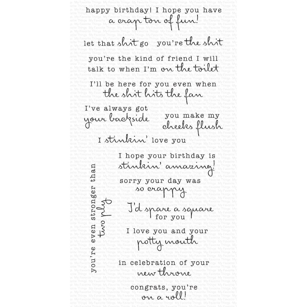 Toilet Talk Clear Stamps (CS-759) - Craftlines B.V.