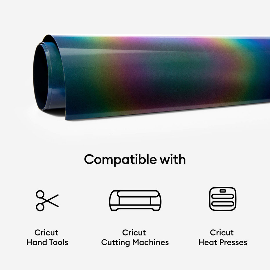 Iron-On Reflective Matte Rainbow (1 sheet) (2010173) - Craftlines B.V.