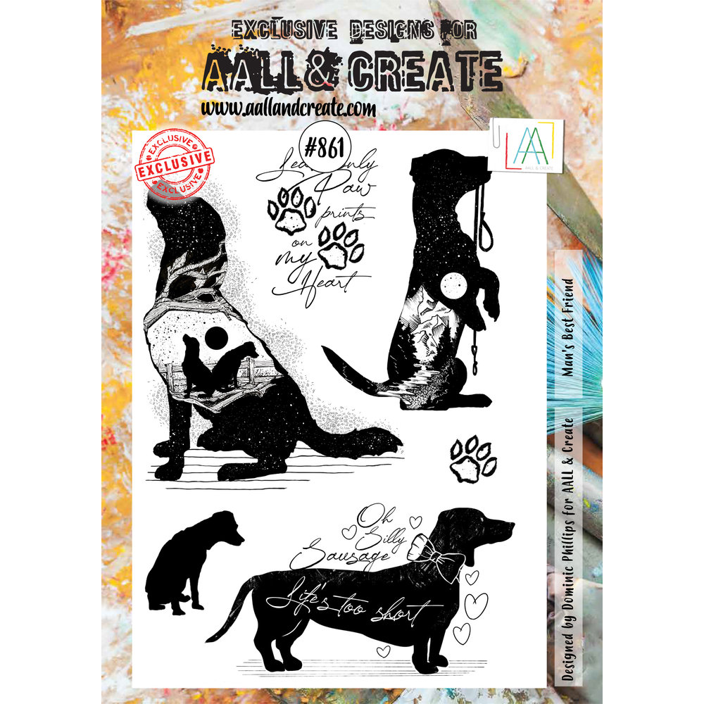 Stamp Set A4 Man's Best Friend (AALL-TP-861) - Craftlines B.V.