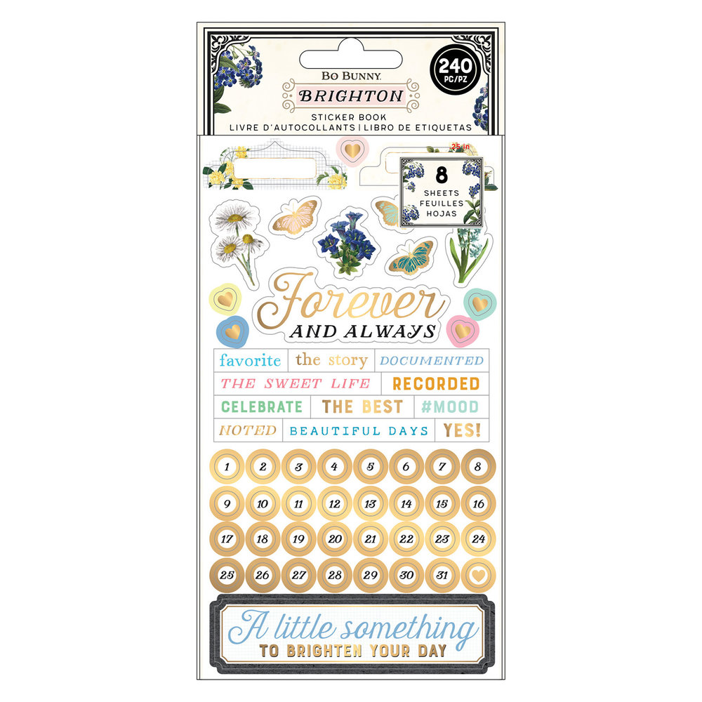 Bo Bunny Brighton Sticker Book (240pcs) (34013986) - Craftlines B.V.