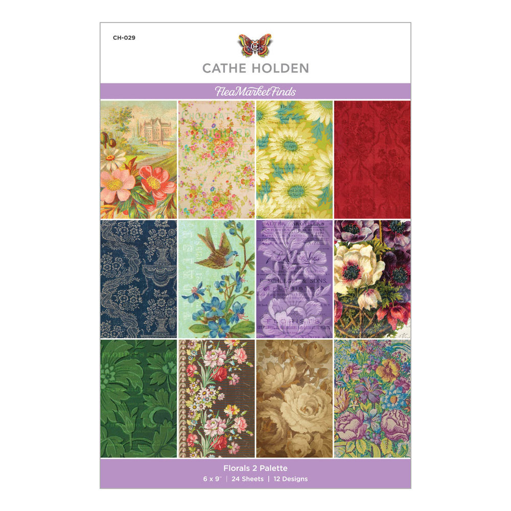 Florals 2 Palette 6x9 Inch Paper Pad (CH-029) - Craftlines B.V.