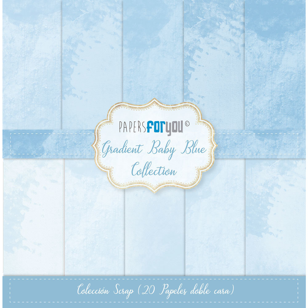 Gradient Baby Blue Mini Scrap Paper Pack (20pcs) (PFY-11764 ...