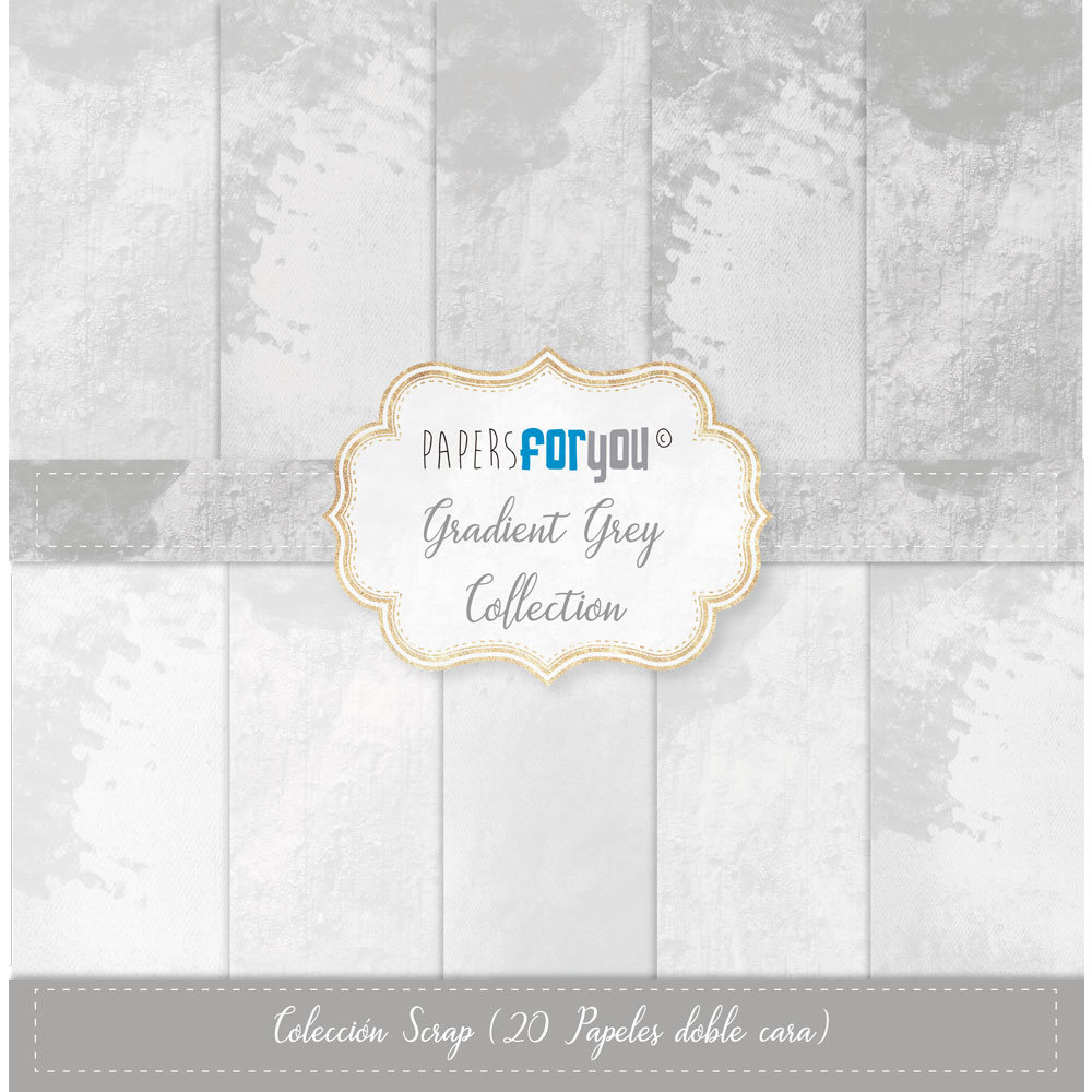 Gradient Grey Mini Scrap Paper Pack (20pcs) (PFY-11766) - Craftlines B.V.