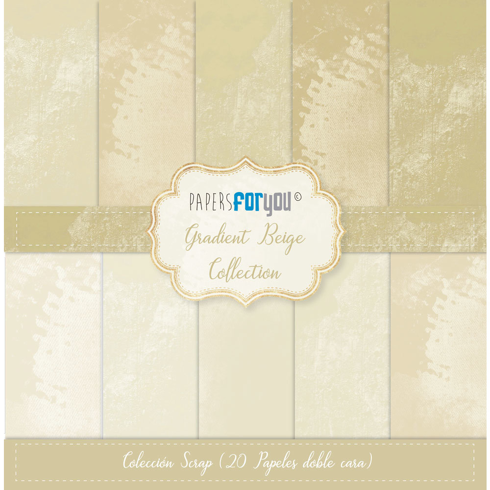Gradient Beige Mini Scrap Paper Pack (20pcs) (PFY-11765) - Craftlines B.V.