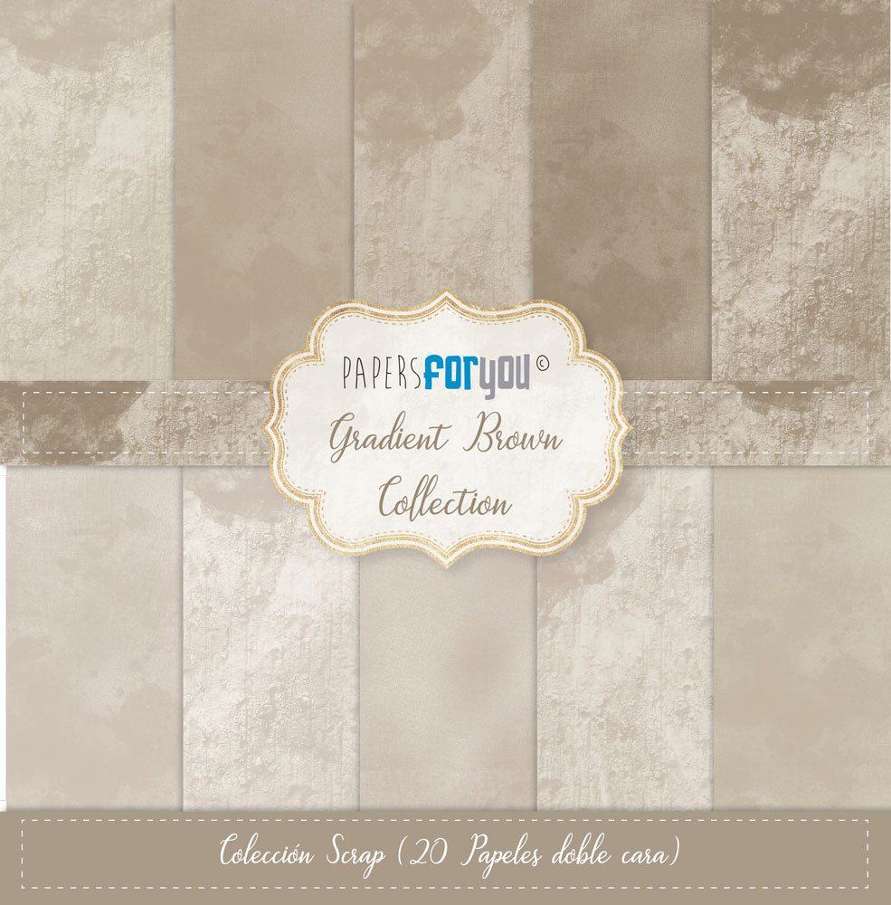 Gradient Brown Mini Scrap Paper Pack (20pcs) (PFY-11768) - Craftlines B.V.