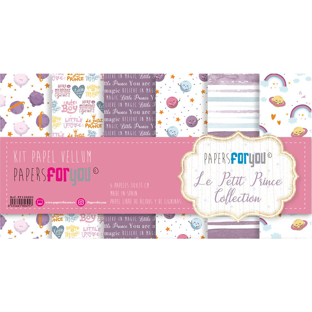 Le Petit Prince Vellum Paper Pack (6pcs) (PFY-10695) - Craftlines B.V.
