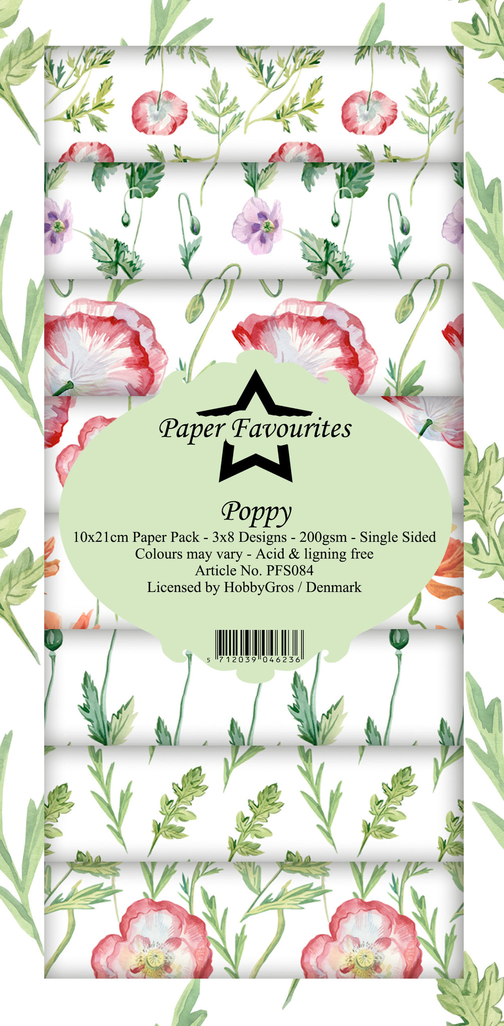 Poppy Slim Paper Pack (PFS084) - Craftlines B.V.