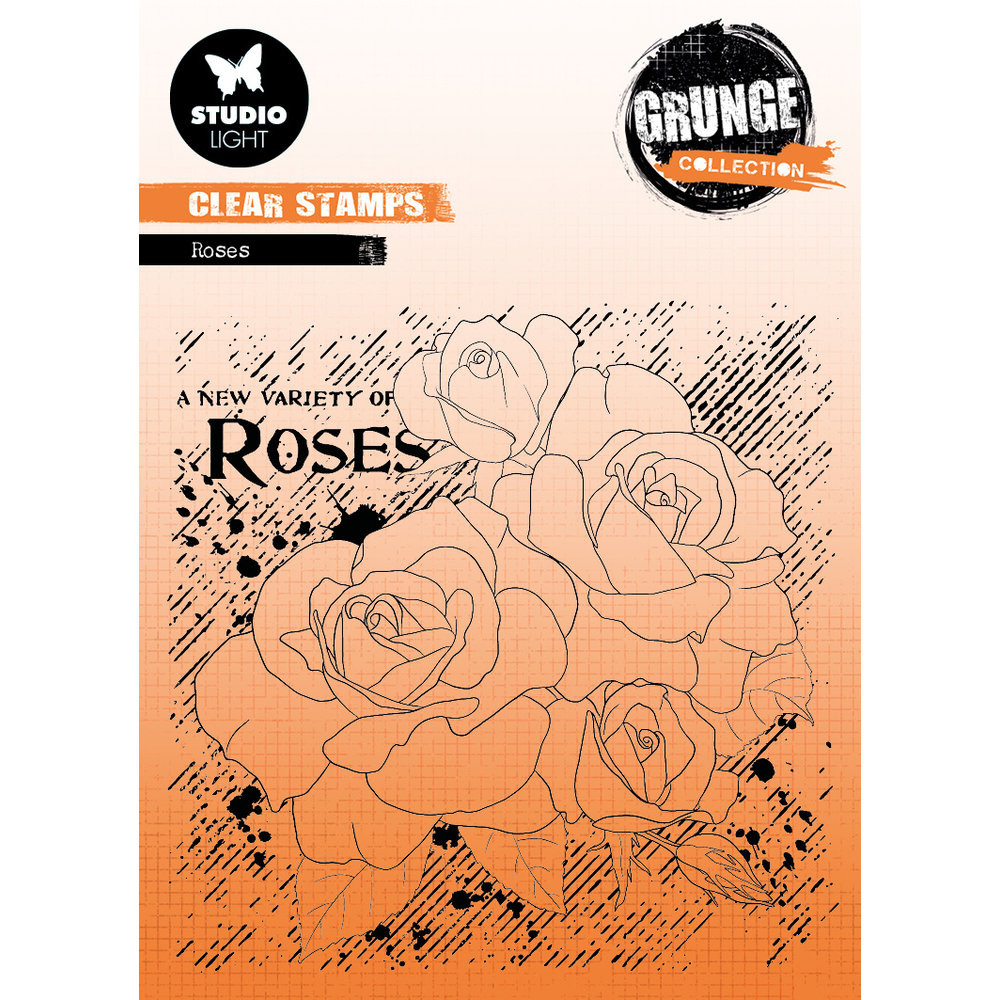 Roses Grunge Stamps (SL-GR-STAMP401) - Craftlines B.V.
