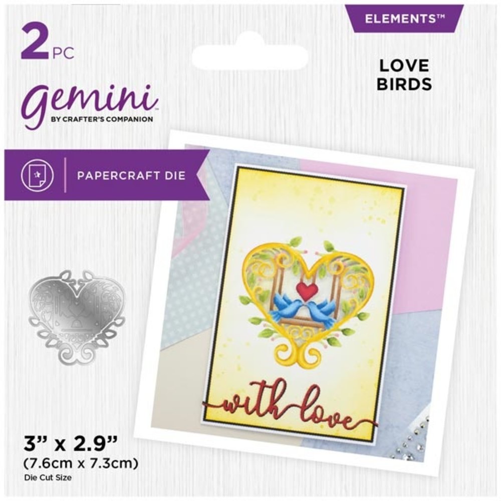 Statement Cut-in Cut-Out Love Birds Elements Dies (GEM-MD-ELE-LOVEBR ...