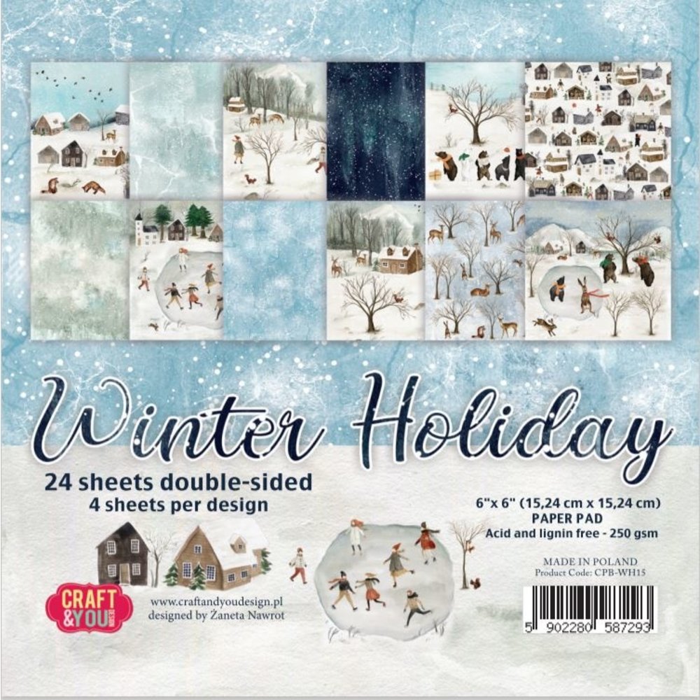 Winter Holiday 6x6 Inch Paper Set 250gsm (24sheets) (CPB-WH15 ...