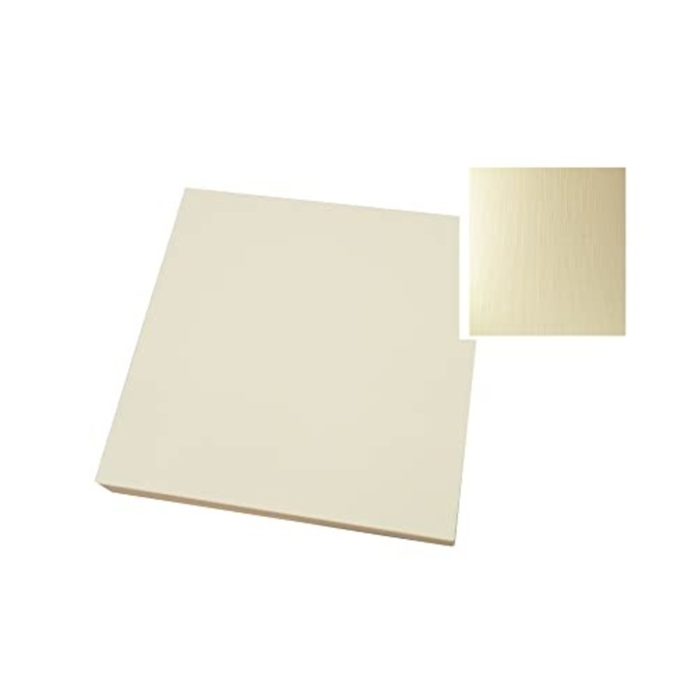 12x12 Inch Linen Card Ivory 300gsm (20pcs) (CUK2357) - Craftlines B.V.