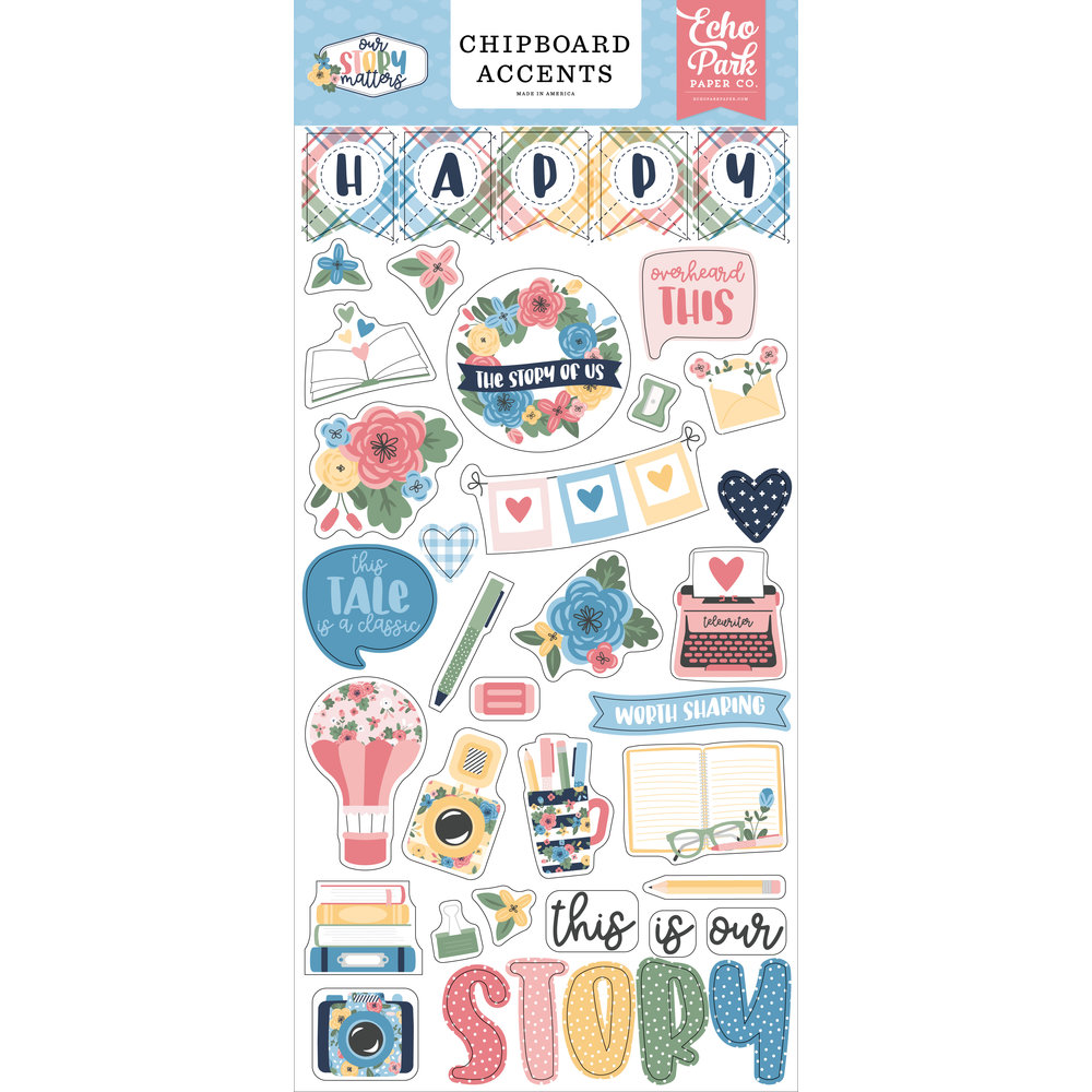 Our Story Matters Chipboard Accents (MSM317021) - Craftlines B.V.