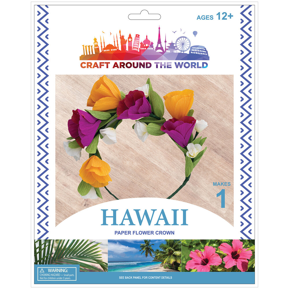 Craft Around the World Hawaii Paper Flower Crown (1pcs) (34020779 ...