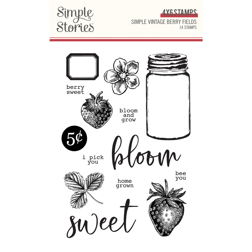 Simple Vintage Berry Fields Clear Stamps (20120) - Craftlines B.V.