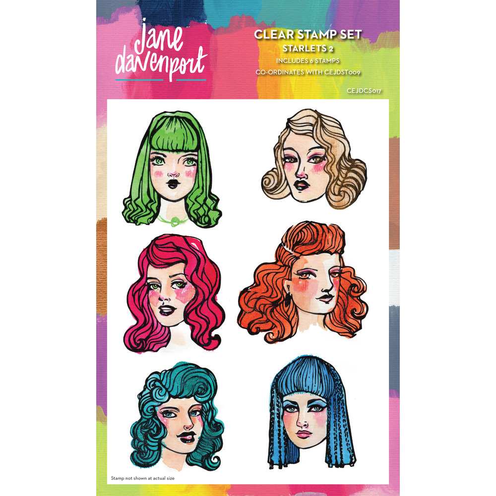 Jane Davenport Clear Stamp Set Starlets 2 (CEJDCS017) - Craftlines B.V.